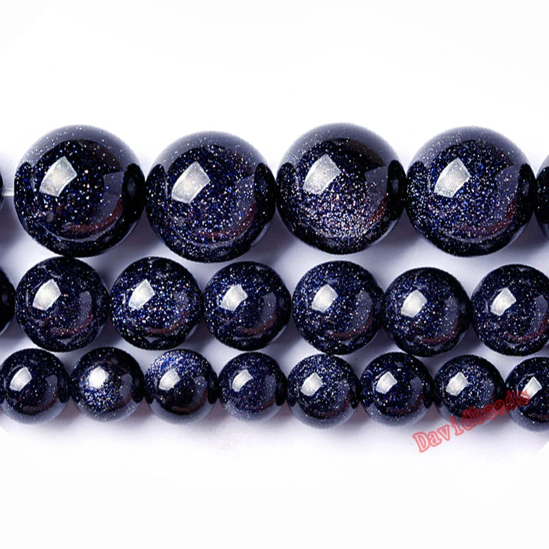 Factory price Natural Blue SandStone Round Loose Beads 16" Strand 4 6 8 ...