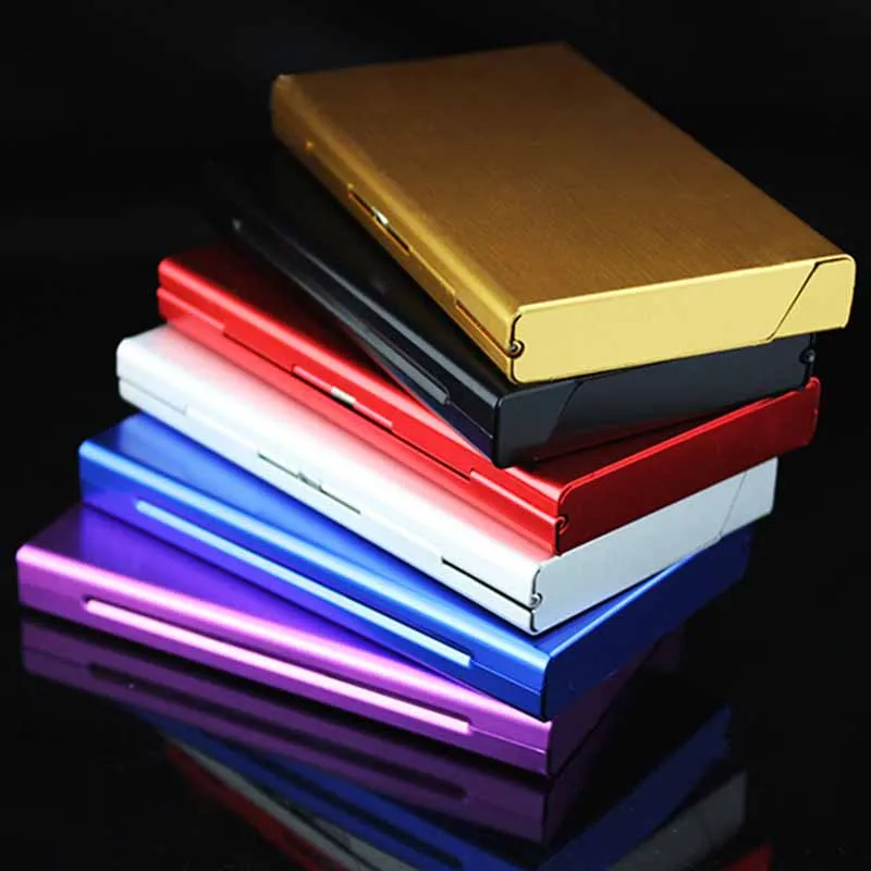 Aluminum Alloy Thin Cigarette Case Tobacco Holder Pocket Box for ...