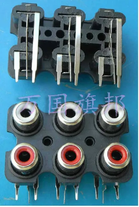 6 bit RCA lotus audio socket|jack leather|socket bulbjack socket wiring ...