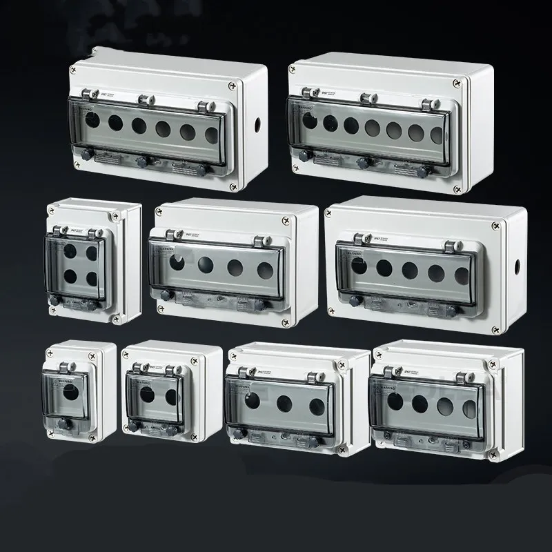 Indoor and outdoor waterproof button switch control box, plastic rain ...