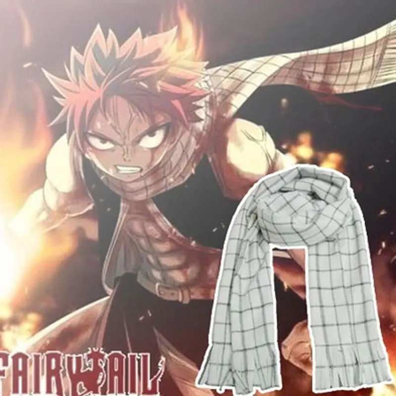 HOT Fairy Tail Anime Natsu Dragneel Scarf Cosplay Costume Toy Gift Free ...