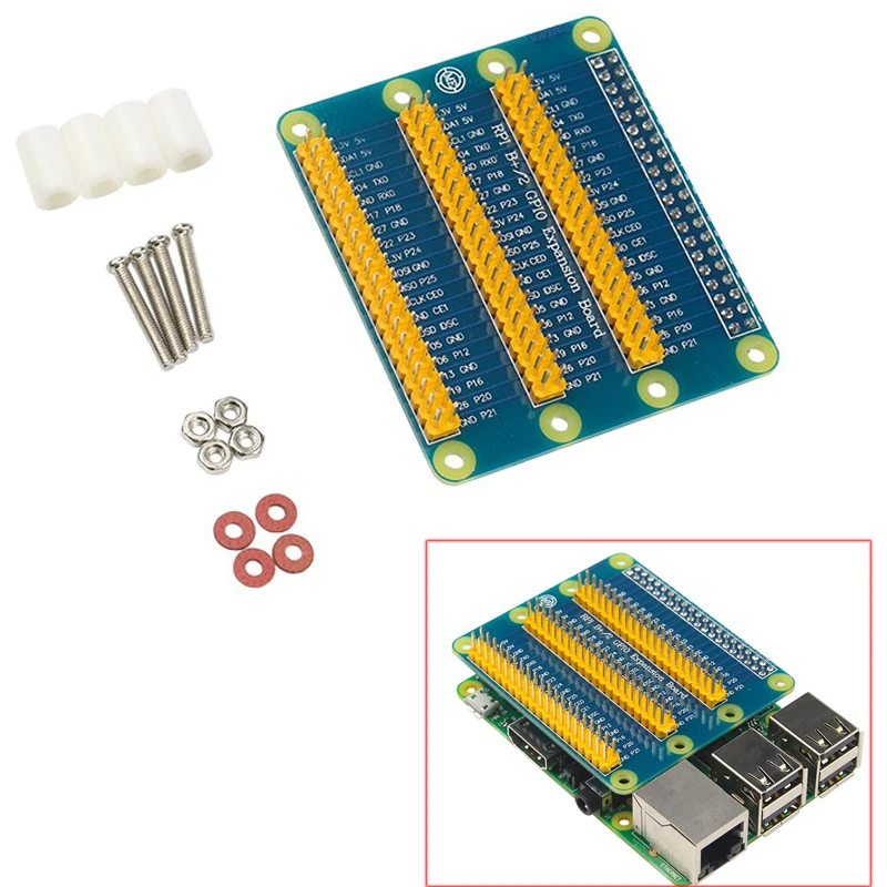 Raspberry Pi 3 Model B / B+ GPIO Extension Board 1 to 3 Banana Pi M3 40 ...