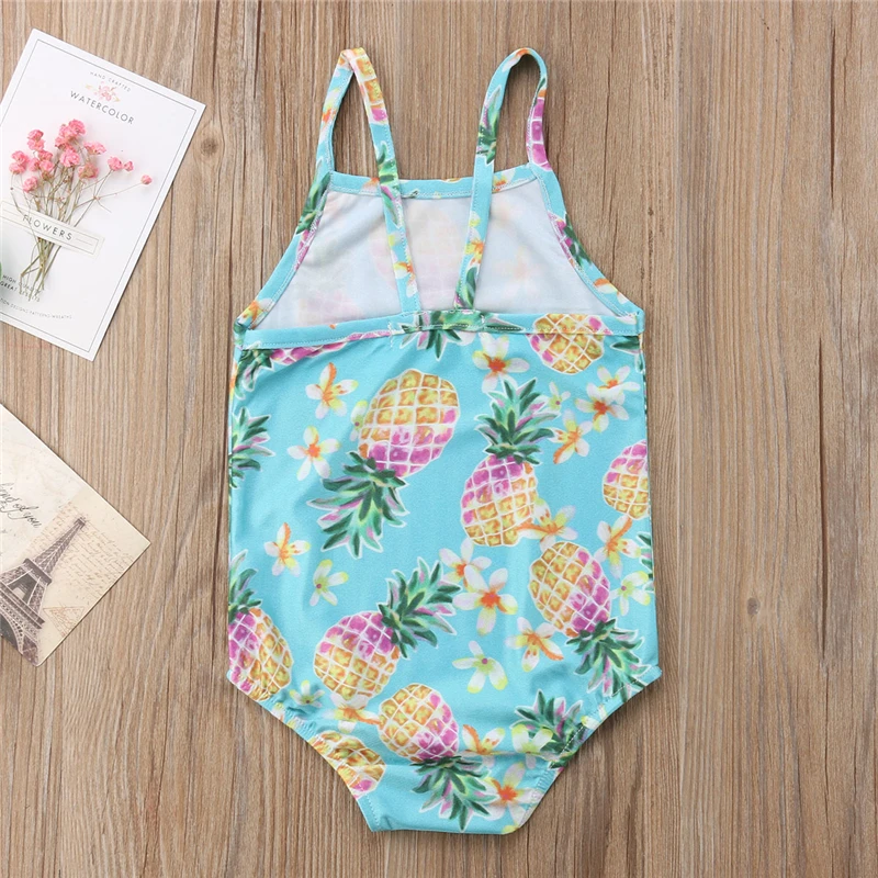 Summer Toddler Kids Baby Girls Pineapple Bikini Set Tank Suit Swimwear ...