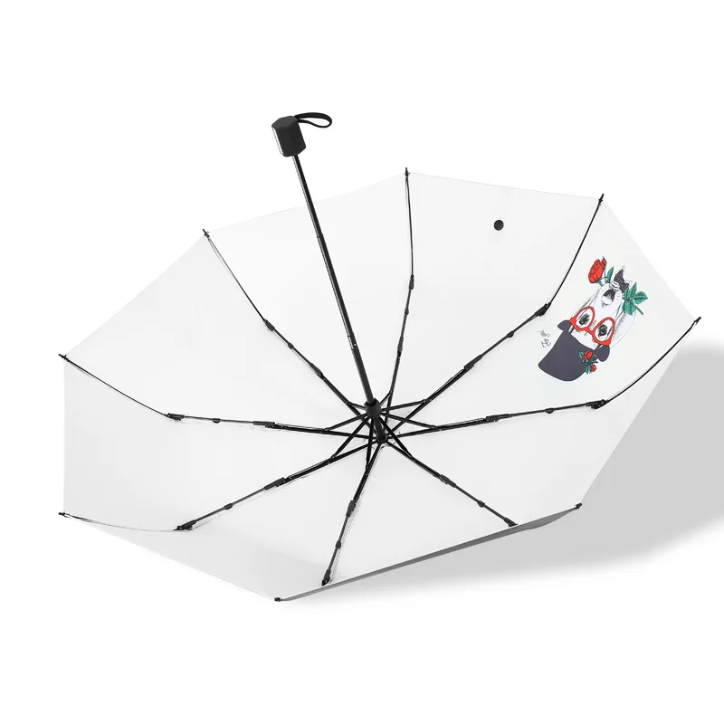 Black Coating Mini Pocket Umbrella Women UV Small Umbrellas Rain Women ...