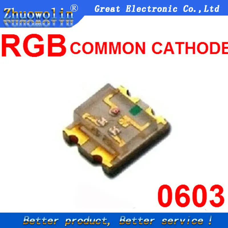 100PC/Lot SMD 0603 RGB Common Cathode Led WMDZ0603013|smd 0603|common ...