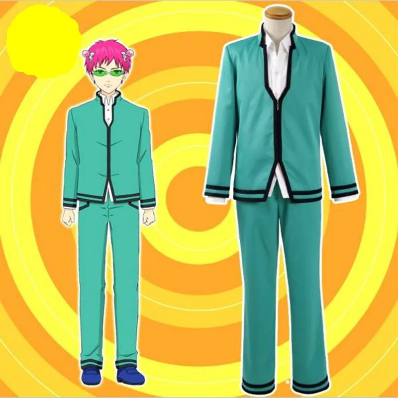 The Disastrous Life of Saiki K. Cosplay costumes Mens Saiki Kusuo green ...