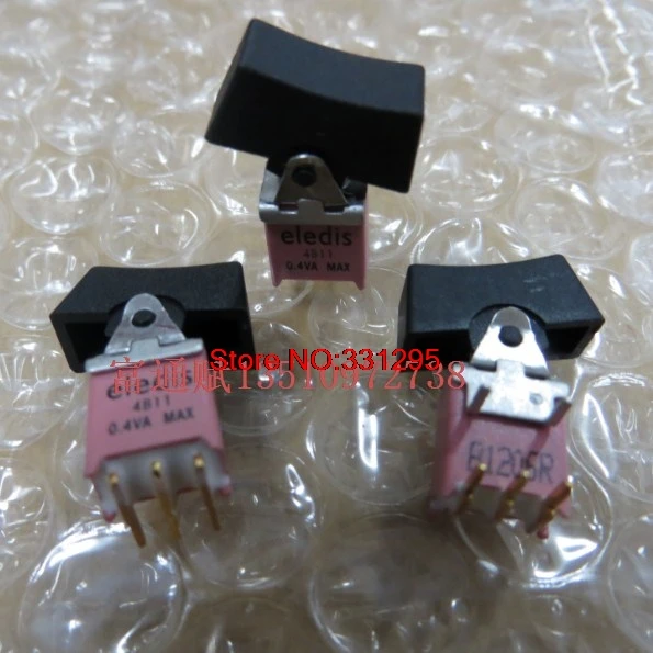 Imported eledis 4B11 waterproof miniature rocker toggle switches gold 3 ...
