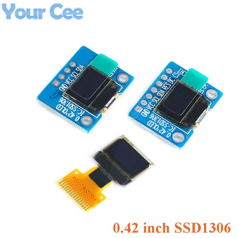 0.42” 0.42 Inch White OLED Display LCD Screen Module Full View LED 3.3V SSD1306 72X40 Serial 72* ...