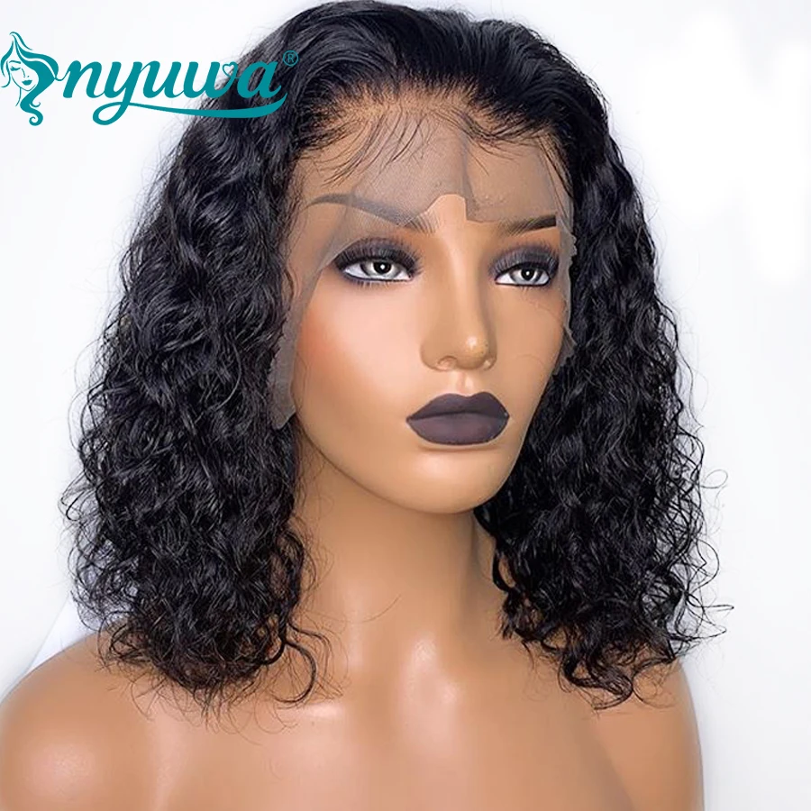 360 Lace Frontal Wig Pre Plucked Water Wave Brazilian Lace Front Human