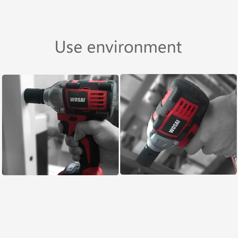 WOSAI 20V Lithium Battery Brushless Impact Electric Wrench Max Torque ...