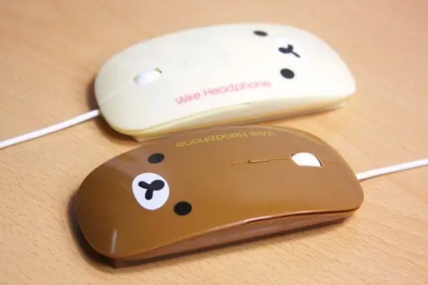 2pcs/lot Rilakkuma Wired Computer Mouse Pc Laptop Universal Applied ...