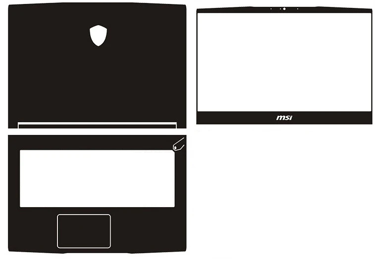 Laptop Carbon Fiber Vinyl Skin Sticker Cover For Msi Gf63 Gf65 15.6 ...