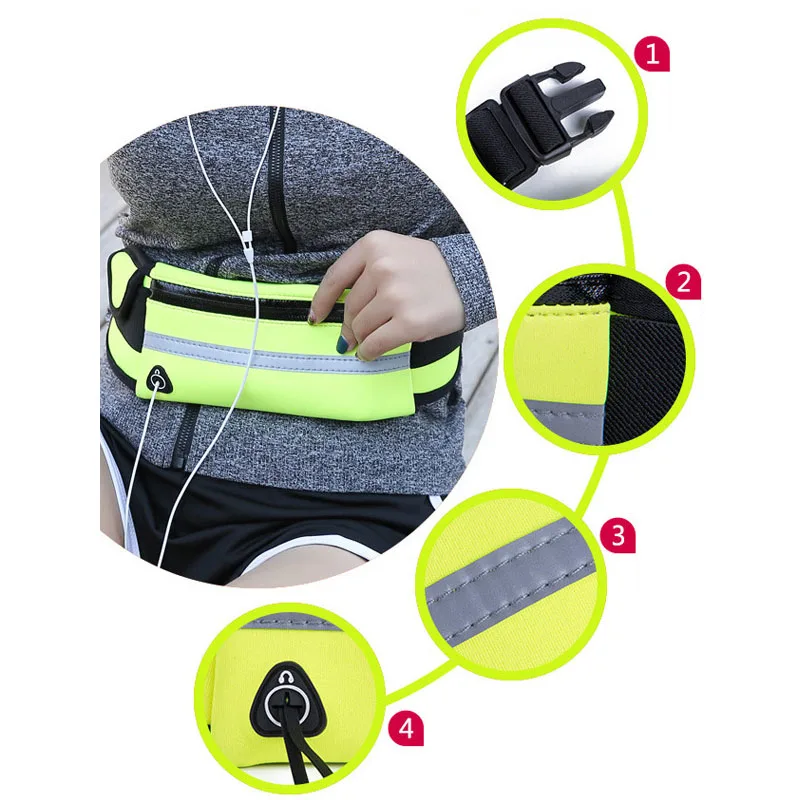 Porte Dossard Running Ceinture Sacoche Ventral Sport Sac