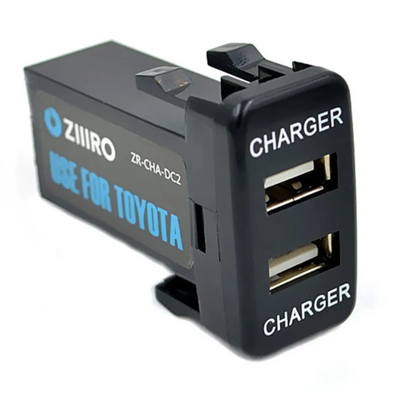 12V Car Interface Dual USB Charger Connector Adapter Power Socket for ...