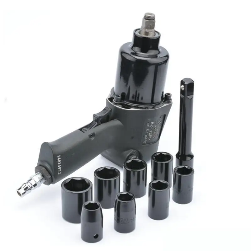 1/2" Double Hammers Pneumatic Air Impact Wrench with Socket 2-Hammer ...