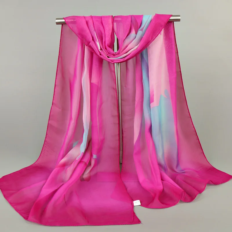 Spring And Summer Women Chiffon Silk Scarf Popular Female Scarves Wrap