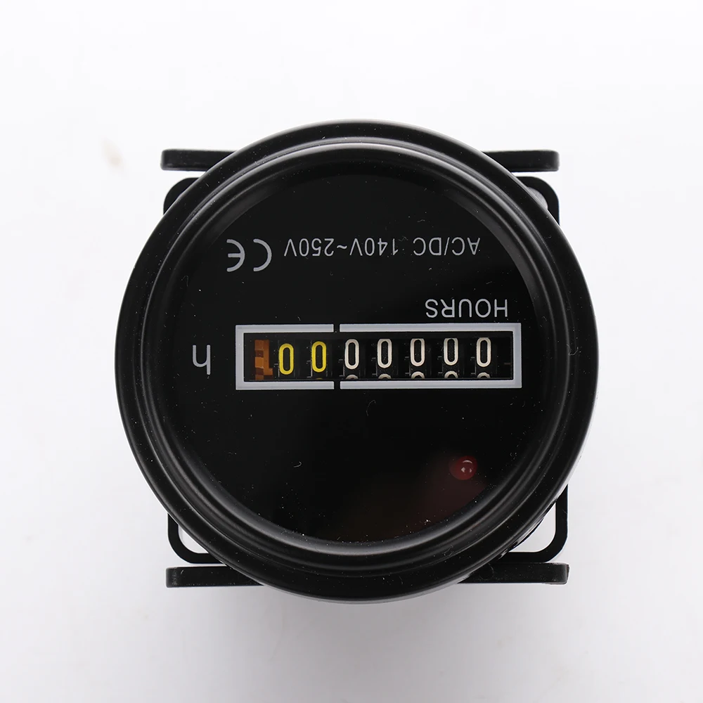 DC AC 220V 100% Good 7 Digits Digital Hour Meter Time Counter Quartz ...