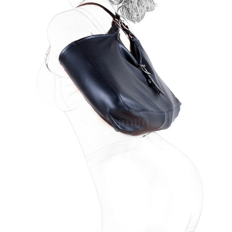Black Leather Arms Bondage Restraint Sex Products Jueguetes Sexuales