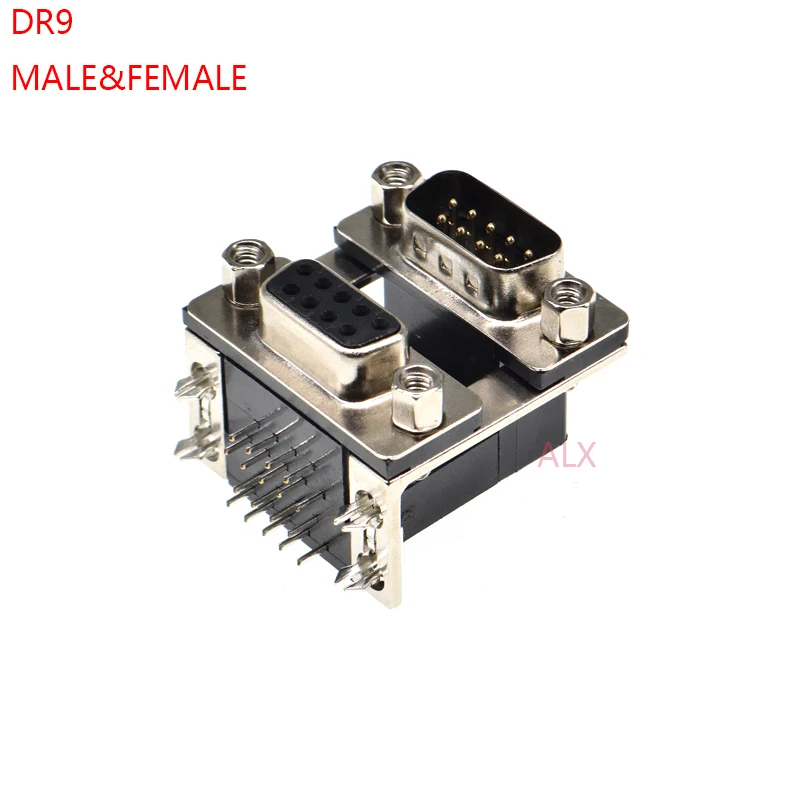Doubule dr9 db9 fêmea masculina mista pwb montar conector de porta ...