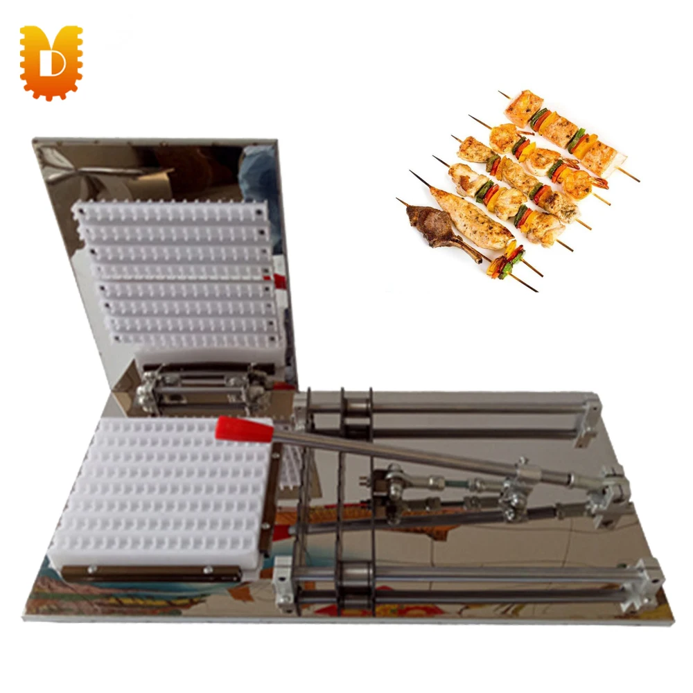 Manual Satay Skewer Machine/BBQ Manual Bamboo Skewer Machine/Done Kebab ...