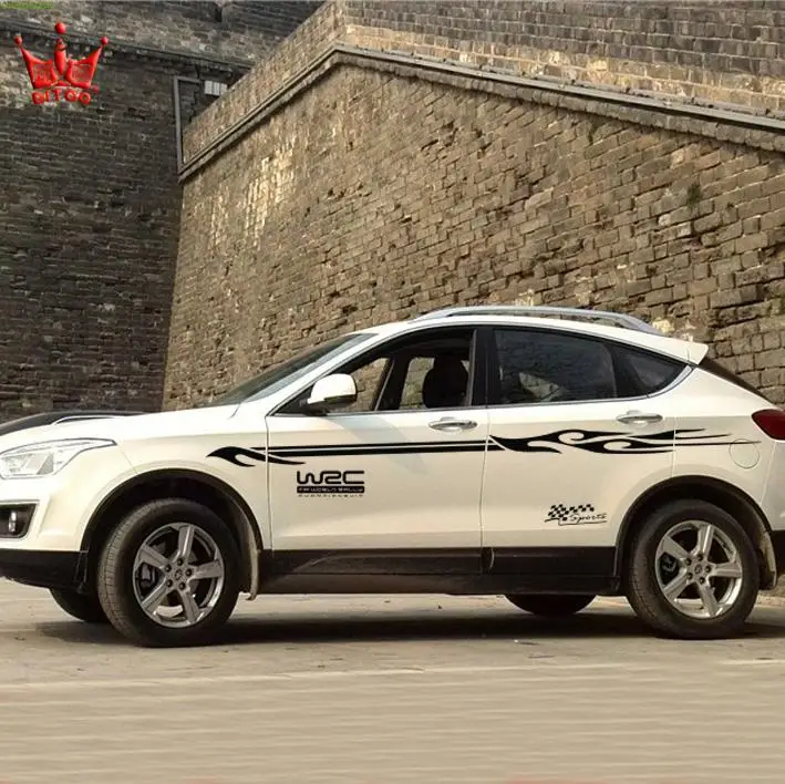 WRC and stripe design car styling ,cool whole car body refit stickers ...