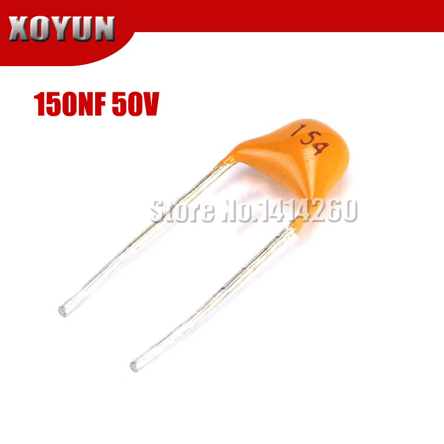 100PCS 150NF 50V 0.15UF 50V 10% 5.08MM 154 50V MLCC multilayer ...