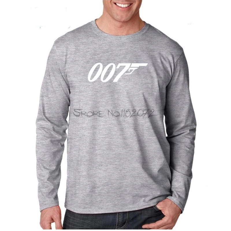 New fashion Brand Quality Movie Film 007 James Bond Print T Shirts 100% ...