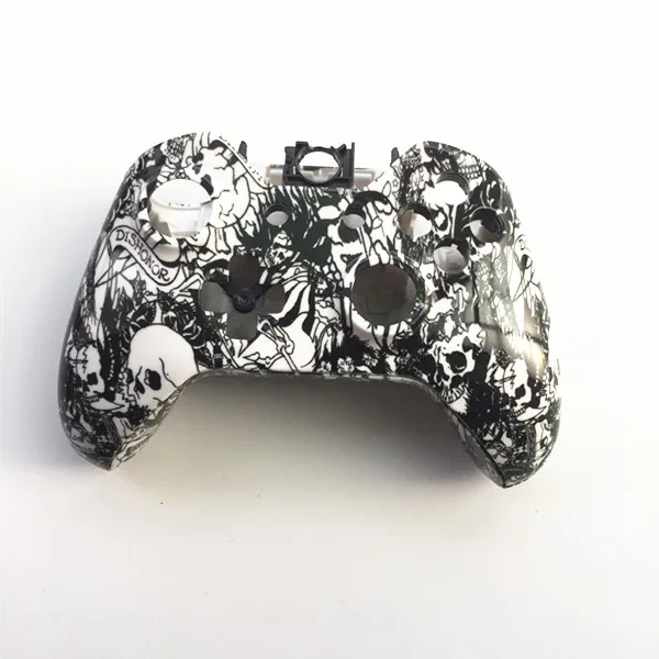 특별 사용자 정의 두개골 디자인 전면 및 쉘 컨트롤러 케이스 스킨 커버 Microsoft Xbox One 무선 컨트롤러 게임