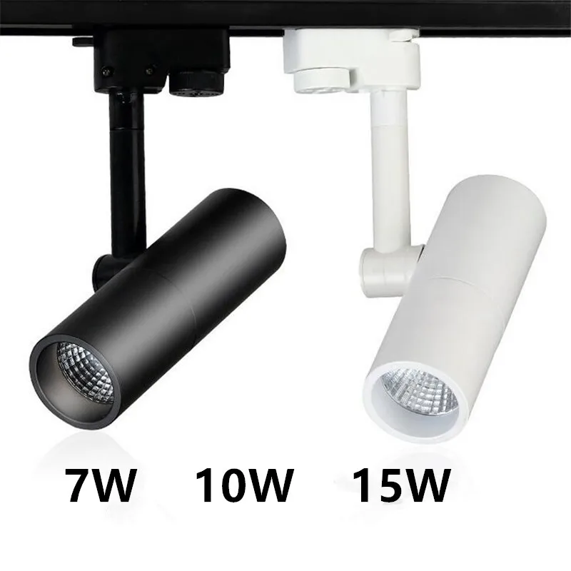 3 Phase Circuit 4 Wire Dimmable COB LED Track Light 7W 10W 15W COB Rail ...