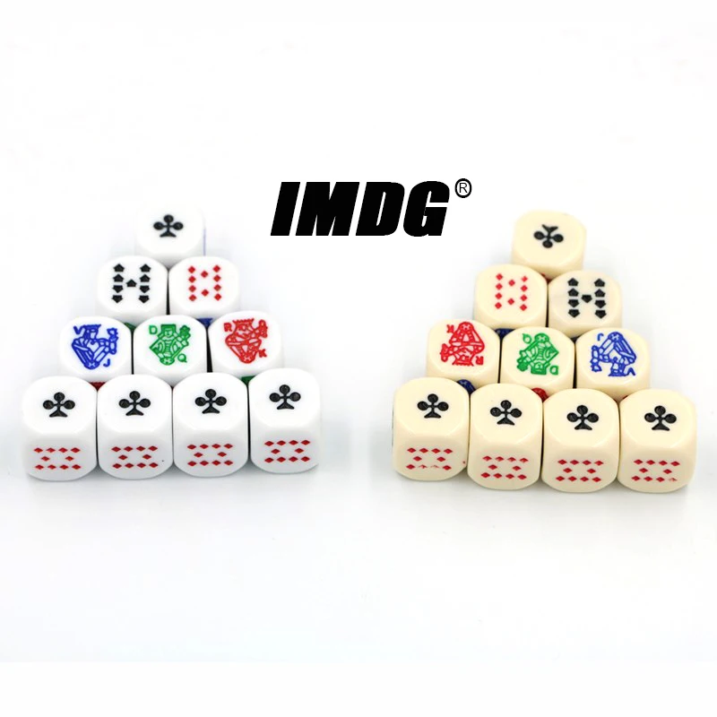 10pcs/pack Acrylic Carving Dice 16mm Tooth Yellow White #16 Round ...