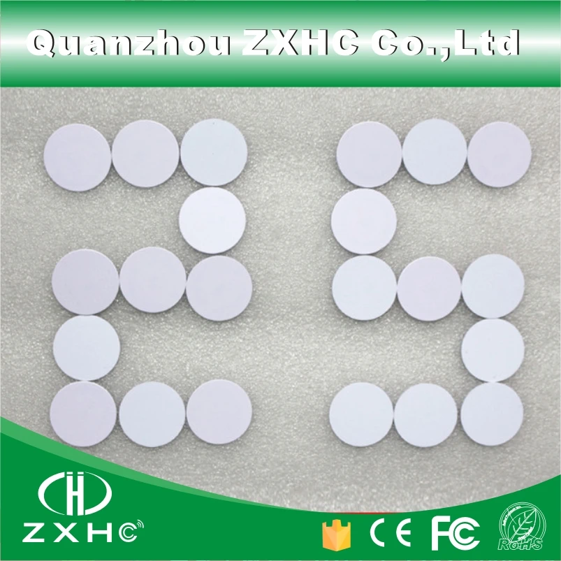 (1000pcs/lot) Waterproof 25mm x 1mm RFID 125KHz Tag PVC Coin Card with ...