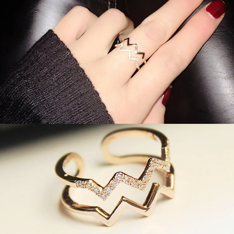 Re Bohemian Vintage Adjustable Crystal Ring New Desigh Women's Eternity ...
