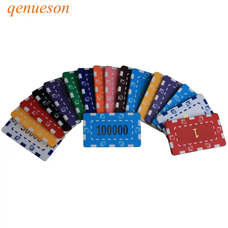 30Pcs/Set Rectangle Square ABS Iron Poker Chips Gambling for Texas Hold ...