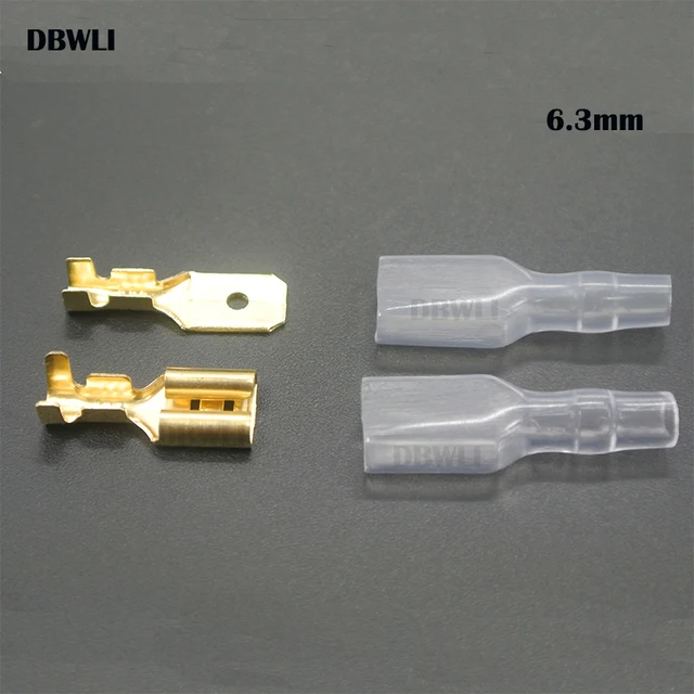 20X des femmes or 6.3 mm Spade Terminal Connecteur à Sertir Fil ...