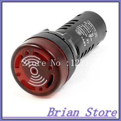 Red LED Fault Signal Indicator Light Flashing Flash Buzzer 22mm AC/DC ...