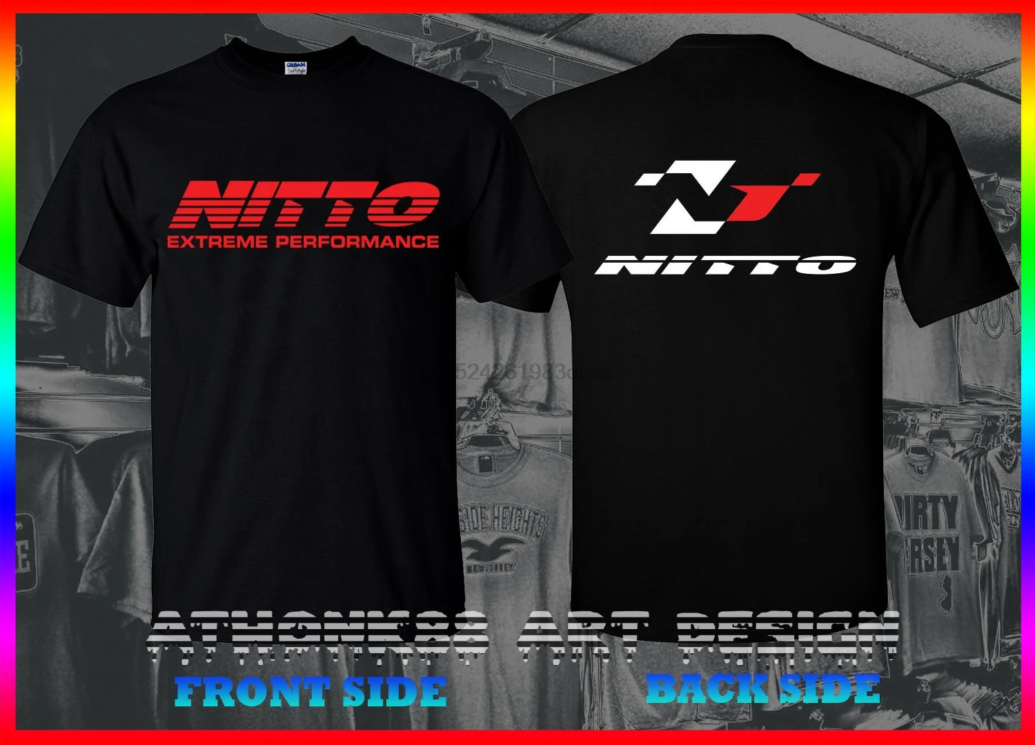 NITTO neumáticos de carreras camiseta NITTO neumáticos de carreras de ...