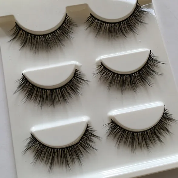 HBZGTLAD 3 Pairs Natural Long False Eyelashes Big Eyes Handmade eyelash ...