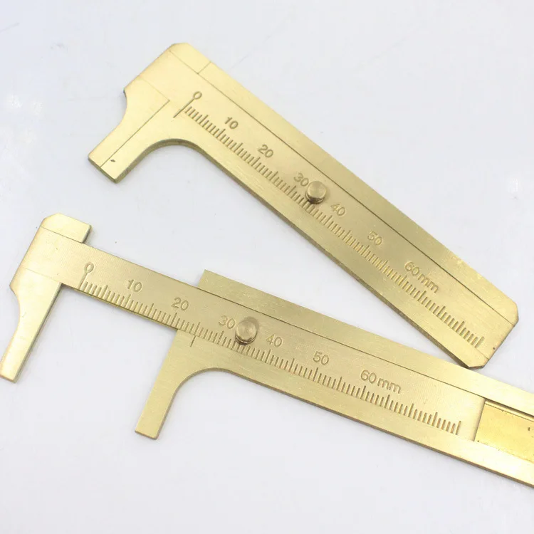 Mini Brass Sliding Gauge Vernier Caliper Measure Measurement Tool For ...