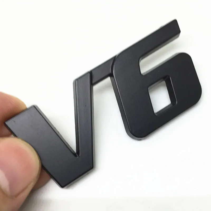3D Chrome Metal V6 Emblem Badge Car stickers Auto Accessories Decal for ...