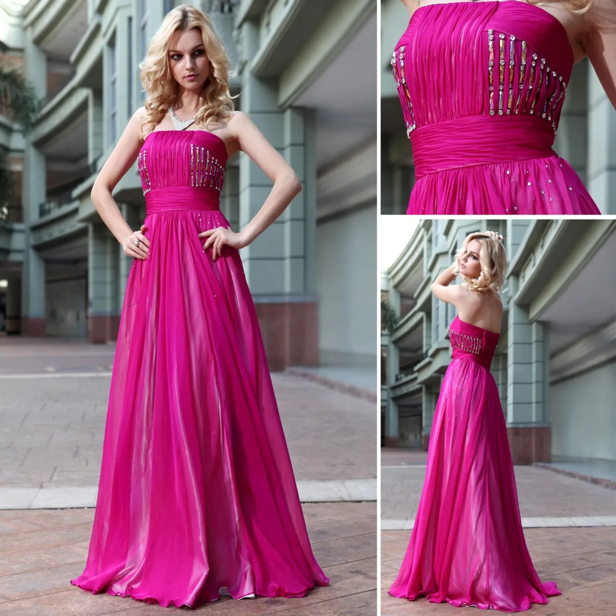 Princess formal dress bridesmaids prom formal dress long design tube ...