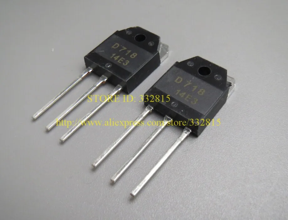 Free shipping! 100pcs 2SD718 D718 SD718 POWER TRANSISTORS 8A 120V 80W ...