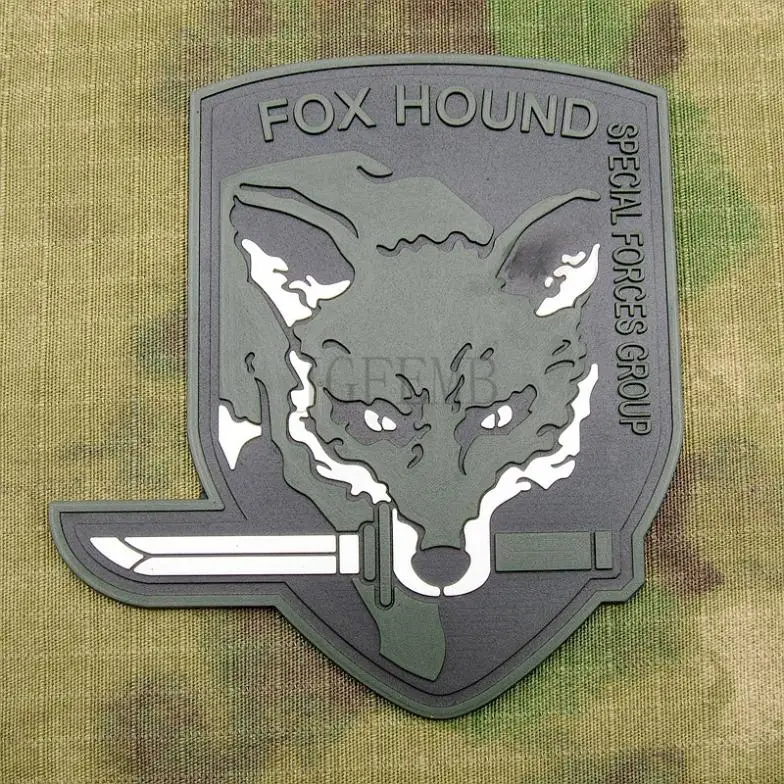 Green Metal Gear Solid MGS FOXHOUND SPECIAL FORCE GROUP 3D PVC Patch ...
