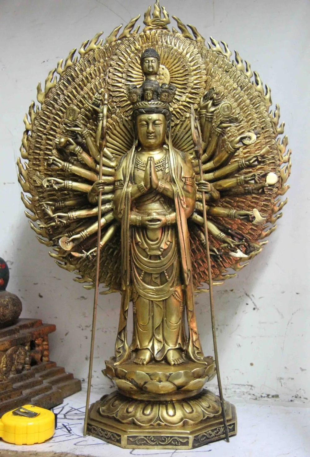 Copper Bronze Gild 1000 Hand Avalokitesvara Kwan Yin Guanyin
