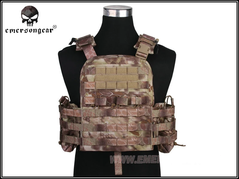 Emerson Airsoft Combat Tactical Vest Military Plate Carrier 500D Nylon ...
