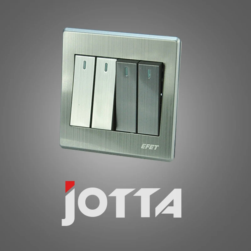 Luxury Wall Switch Panel, Light Switch,4 Gang 4 Way Push Button 16A,110 ...