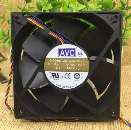 AVC DS12025B12H 1202512V 0.75A 12CM Supports PWM Temperature Controlled ...