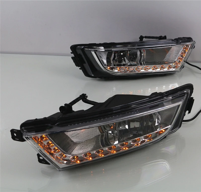 1Set Car Daylight LED DRL Daytime Running Light For Skoda Octavia A7 ...