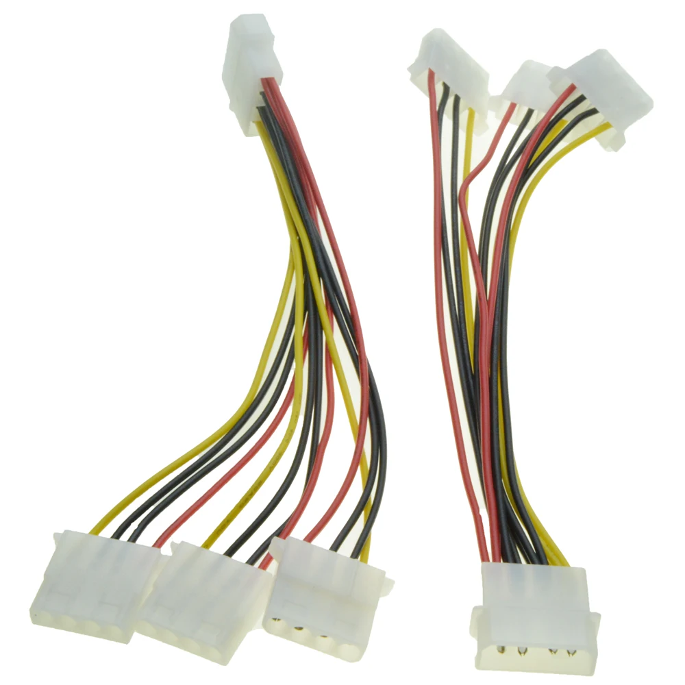 4 Pin Molex Power Port Male 1 to 3 Female Ports Power supply Cable IDE ...