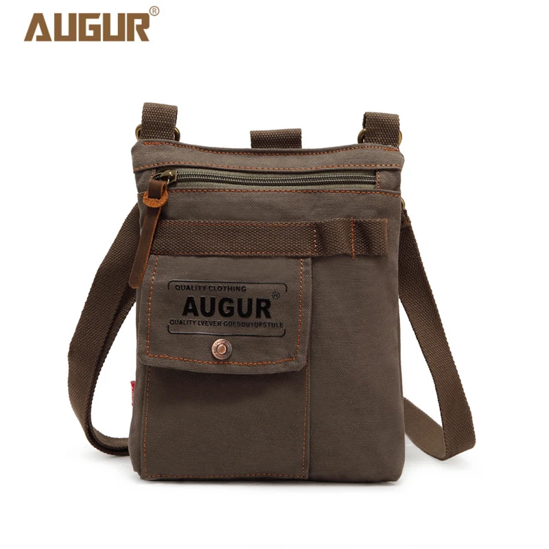 AUGUR High Quality Canvas Messenger Bags Men's Classic Samll Crossbody ...