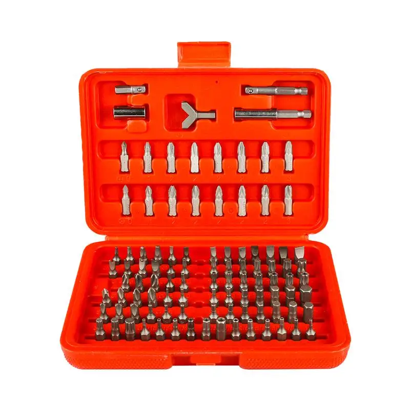 100pcs 1/4in Screwdriver Bits Set Hex Phillips Slotted Tri Wing Star ...